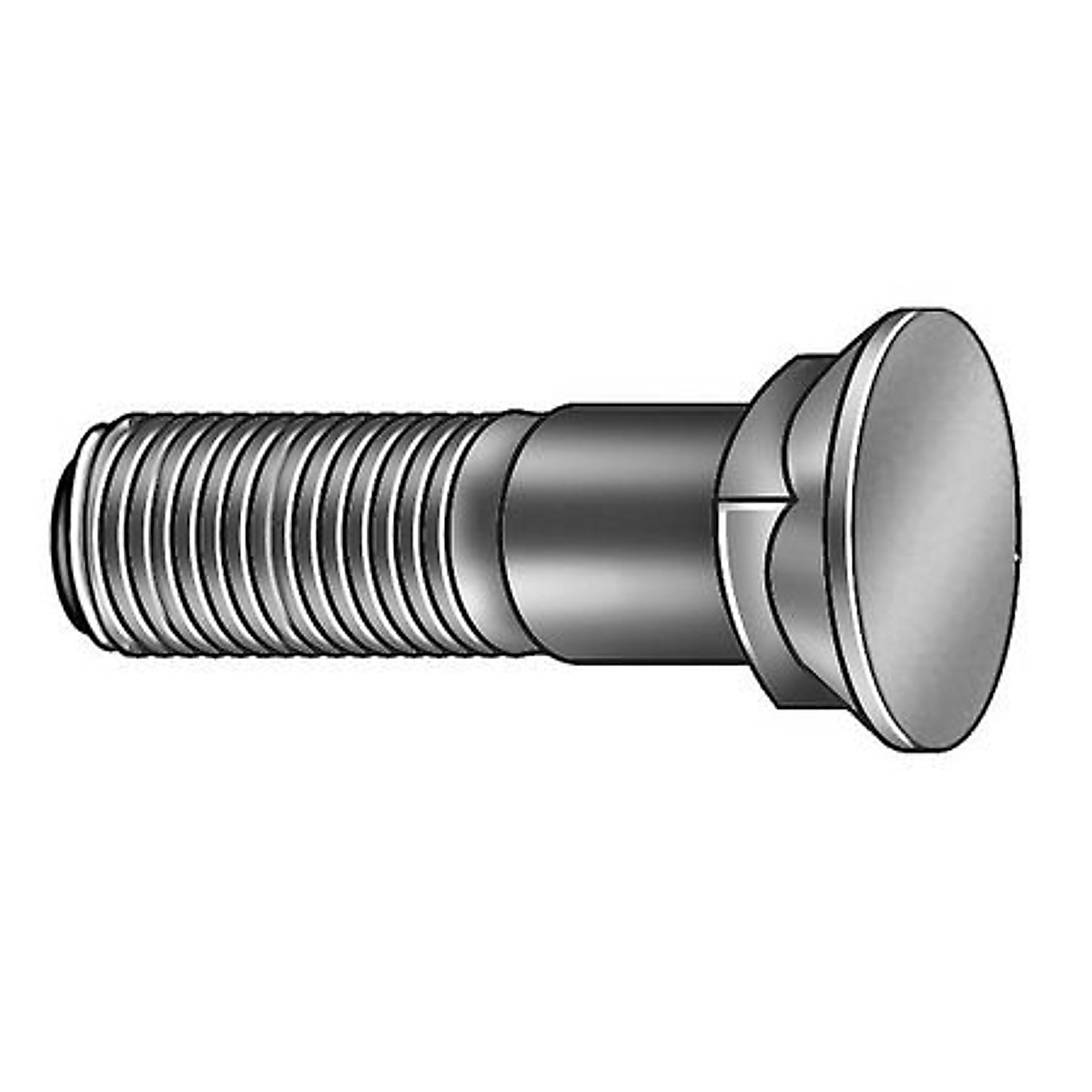 Plow Bolt, Plain, 7/8-9x3-1/2, Gr 8, PK5