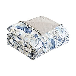 Tommy Bahama - King Comforter Set, Reversible Cotton Bedding with Matching Shams & Bonus Throw Pillows, All Season Home Decor (Raw Coast Blue, King)