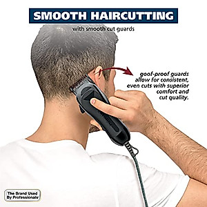 Wahl Genuine Elite Guide Comb Set with Colored Metal Clips and Hair Clipper Guard Organization Caddy, 12 Full Size Attachment Guards from 1/16” to 1” for Increased Cutting Performance - 3291-300