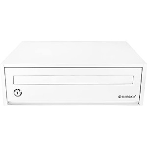 Barska CB13118 Key Lock Multi-Purpose Desktop Envelopes Cash Documents Suggestions Drop Box Organizer White 15.75" x 11" x 4.87"