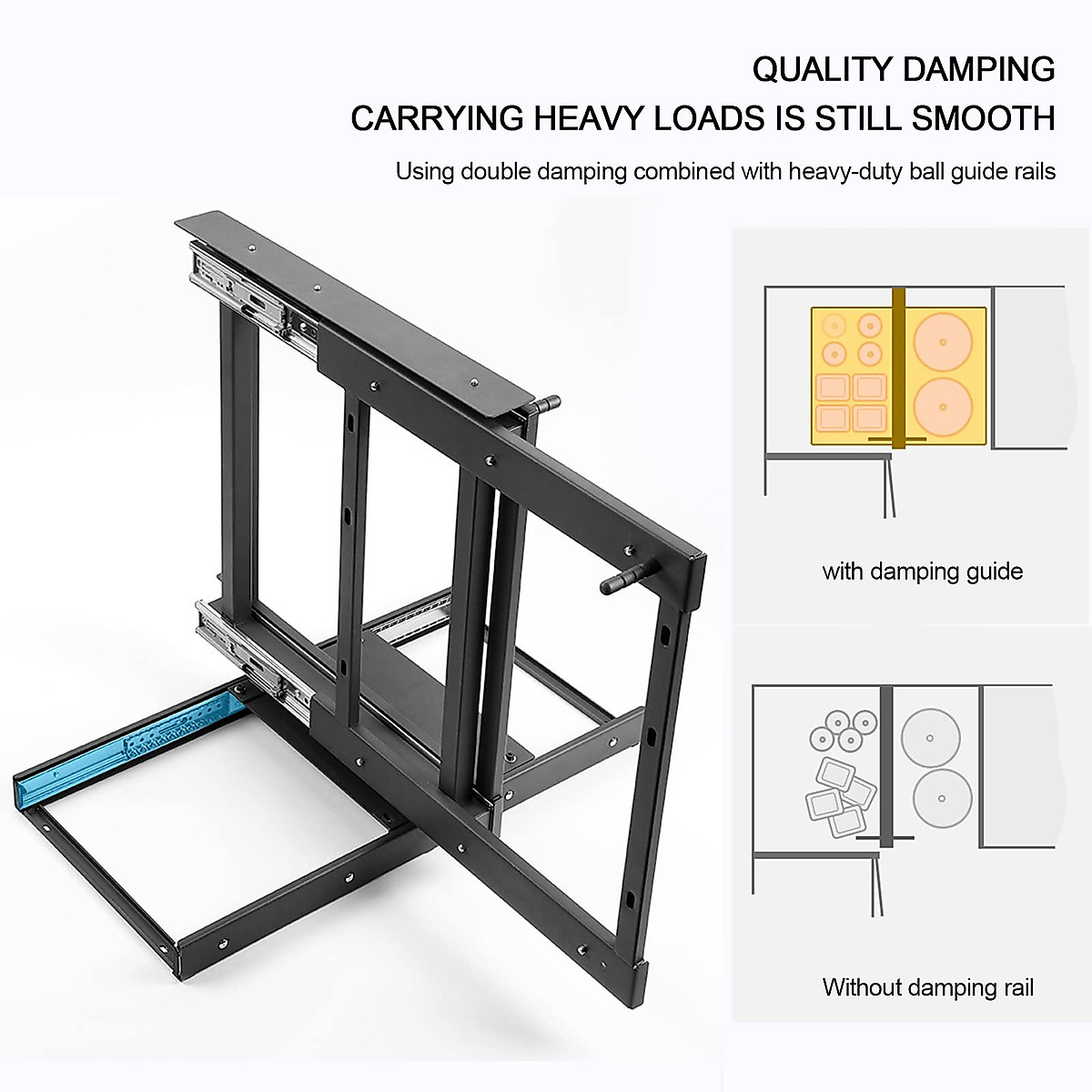 ZHIRCEKE Soft-Close Blind Corner Cabinet Pull Out Basket - 4 Shelf Slide Out Cabinet Organizer for Kitchen Blind Base Corner Cabinets,Open Left