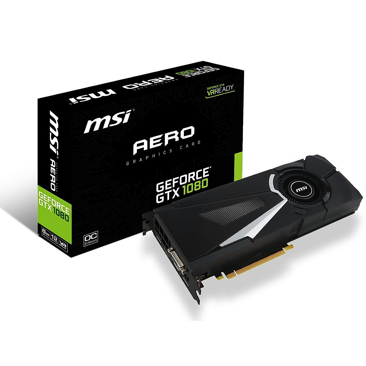 MSI Gaming GeForce GTX 1080 8GB GDDR5X SLI DirectX 12 VR Ready Graphics Card (GTX 1080 AERO 8G OC)