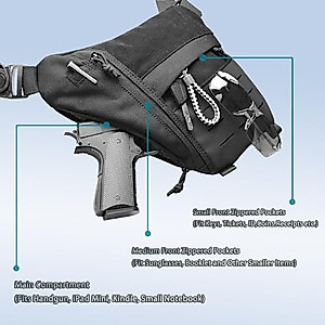 Crossbody Sling Bag, Anti Thief Conceal Carry Handgun Bag, Stealth Personal Pocket Bag Over Shoulder Backpack for Men Women