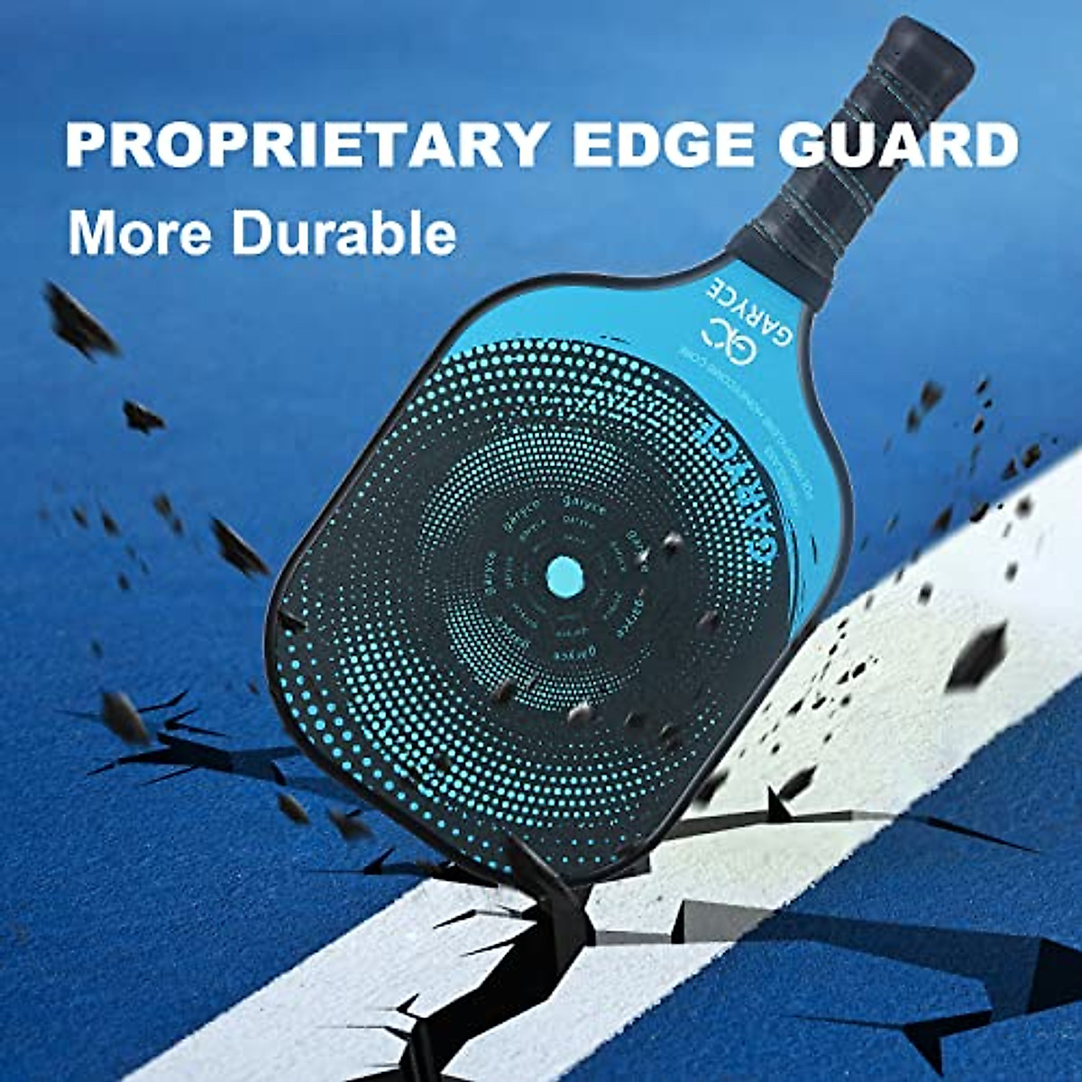 GARYCE Pickleball Paddles Set of 2, Pickleball Paddle with Fiberglass Face and Polypropylene Honeycomb Core, Pickleball Set of 4 Balls and 1 Pickleball Bag for Beginners to Professional