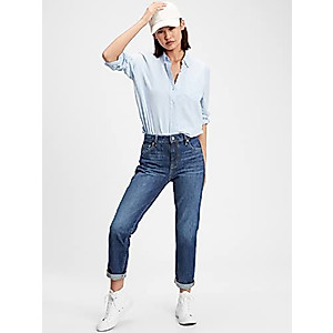 GAP Womens Slim Boyfriend Fit Jeans, Dark Alba, 29 Regular US