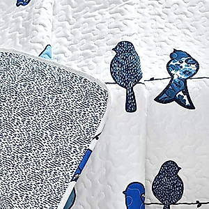 Lush Decor Rowley Birds Throw Blanket, 50" x 60", Navy