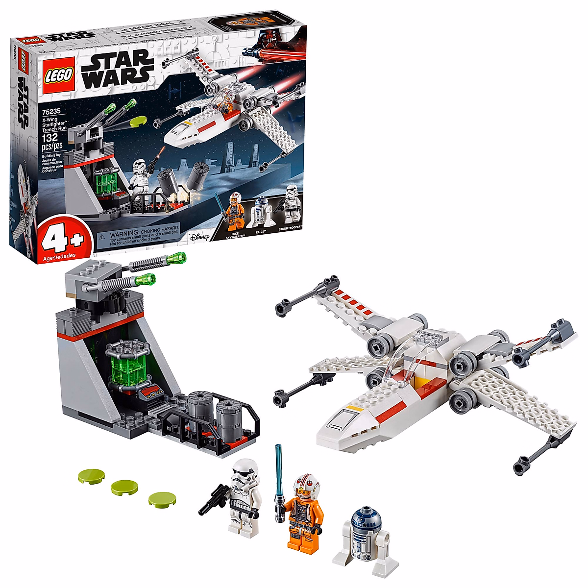 LEGO Star Wars X Wing Starfighter Trench Run 75235 4+ Building Kit (132 Pieces)