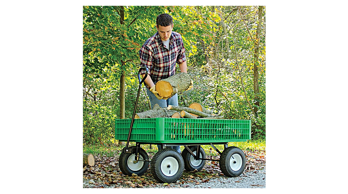 A.M. Leonard Green Utility Wagon | Flat-Free Tires & 800lb Capacity