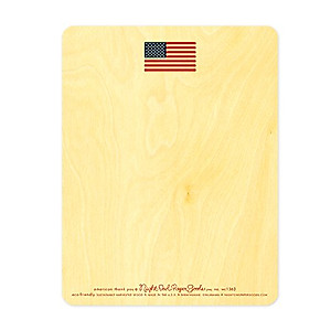 American Thank You Card by Night Owl Paper Goods, Birch Wood