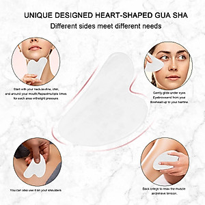 Jade Roller for Face, Facial Roller Massager Skin Care Tool, Gua Sha Facial Tools for Face, Neck, Eyes, Reduce Puffiness of The Skin - White