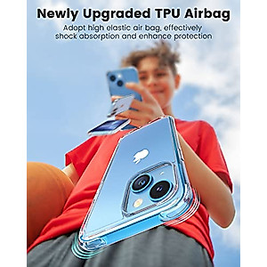 Mkeke Designed for iPhone 14 Plus Case Clear, [Non Yellowing] [Military Grade Protection] Shockproof Slim Case for iPhone 14 Plus 6.7 inch 2022