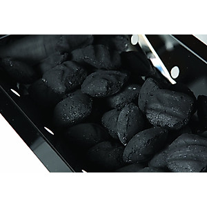 Kuuma "Kuuma Premium Stainless Steel Mountable Charcoal Grill w/Inner Lid Liner by Camco -Compact Portable Size Perfect for Boats, Tailgating and More - Stow N Go 160"" (58110)", silver