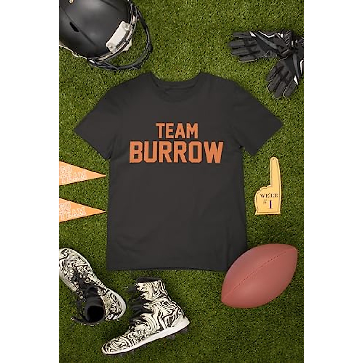 Expression Tees One-Piece Team Burrow 6 Months Black Romper