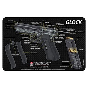 TekMat Glock Cut Away Mat, Black, One Size, TEK-R17-GLOCK-CA