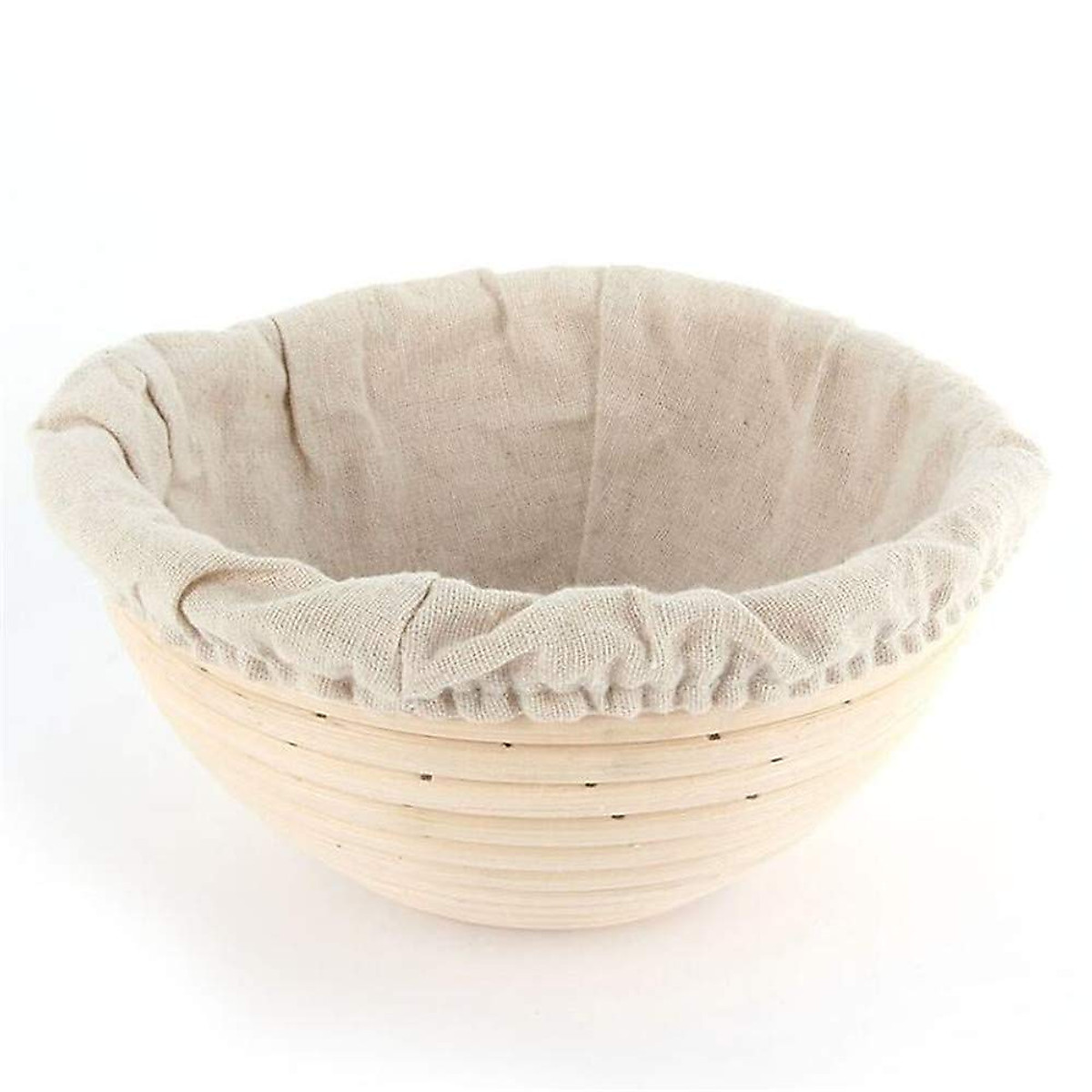 1 Pcs Round Bread Proofing Proving Basket, Rattan Banneton Brotform, Fermentation Wicker Basket, Country Baguette Bread Proof Tasting Baskets, Dough Banneton Baskets (13 * 6CM)