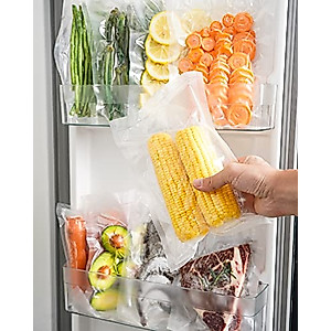 TWOMEOW Vacuum Sealer, Compact Slim Food Sealer Machine with Starter Kit, Automatic Sealing System for Sous Vide Cooking and Food Preservation, Vertical Vacuum Sealer Storage, Black