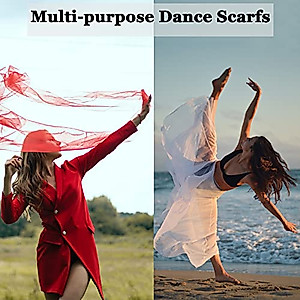 Lolakee Dance Scarves for Kids Play 12 Pcs Upgraded Play Scarves for Babies Toddlers Children Movement Square Juggling Silk Music Dancing Scarf Rhythm Band Scarves Pro (6 Colors,24" x 24")