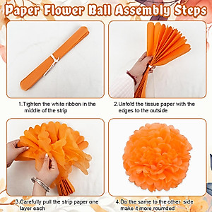 Fall Bridal Shower Decorations, Fall In Love Banner Set Autumn Wine Burgundy Champagne Orange Tissue Pom Poms, Paper Flower, Paper Lanterns for Fall Theme Wedding Engagement Decorations