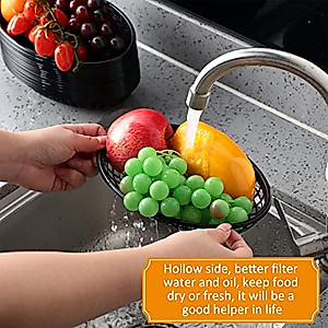 Fast Food Baskets 100 Pcs 8.9 x 5.5 Inch Plastic Baskets for Food Oval Fry Basket Black Chip Basket Reusable Bread Baskets Fry Oval Serving Tray for Restaurant Supplies Hot Dog Deli Serving Chicken