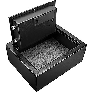 BARSKA AX13762 Top Opening Keypad Security Home Drawer Safe,Black, 0.21 Cu Ft