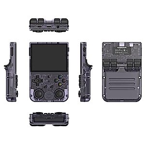 RG353V Retro Handheld Game Console - Dual OS Android 11 and Linux - 64Gb TF Card Pre-Installed with 4452 Games - Handheld Emulator 3.5 IPS Screen 3200 Mah Battery. Plug & Play Video Games (RG353V-Purple)