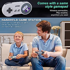 SF2000 Retro Handheld Game Console - Built in 6180+ Classic Video Games,3.0 inch IPS Screen, Supports External TF Card, 2.4G Wireless Handles, AV Output Plug & Play 4K Game Console…