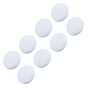 Outus Door Knob Wall Protector Shield Plates Round White Self Adhesive Wall Guards Stopper Door Handle Bumper Rubber Stop, 8 Pieces (1.6 Inch)