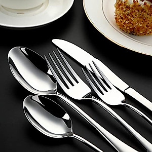 Salad Forks Set of 8, Stainless Steel Silverware Flatware Forks, Appetizer Dessert Forks, 6.8 Inches, Mirror Finish and Dishwasher Safe