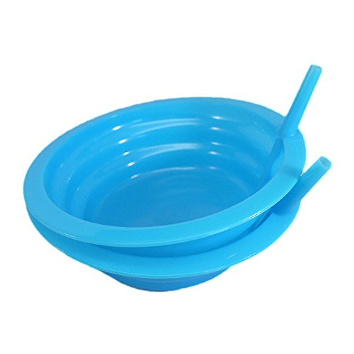 GOOD LIVING Set of 2 Sip-A-Bowl Cereal Bowls With Built-In Straw, Colors Vary, 1-pack