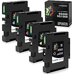 OFFICENTER Sublimation Ink Cartridge Compatible for Sawgrass Virtuoso SG500 SG1000 Printer(1*Magenta, 1*Black, 1*Cyan, 1*Yellow, 4-Pack)