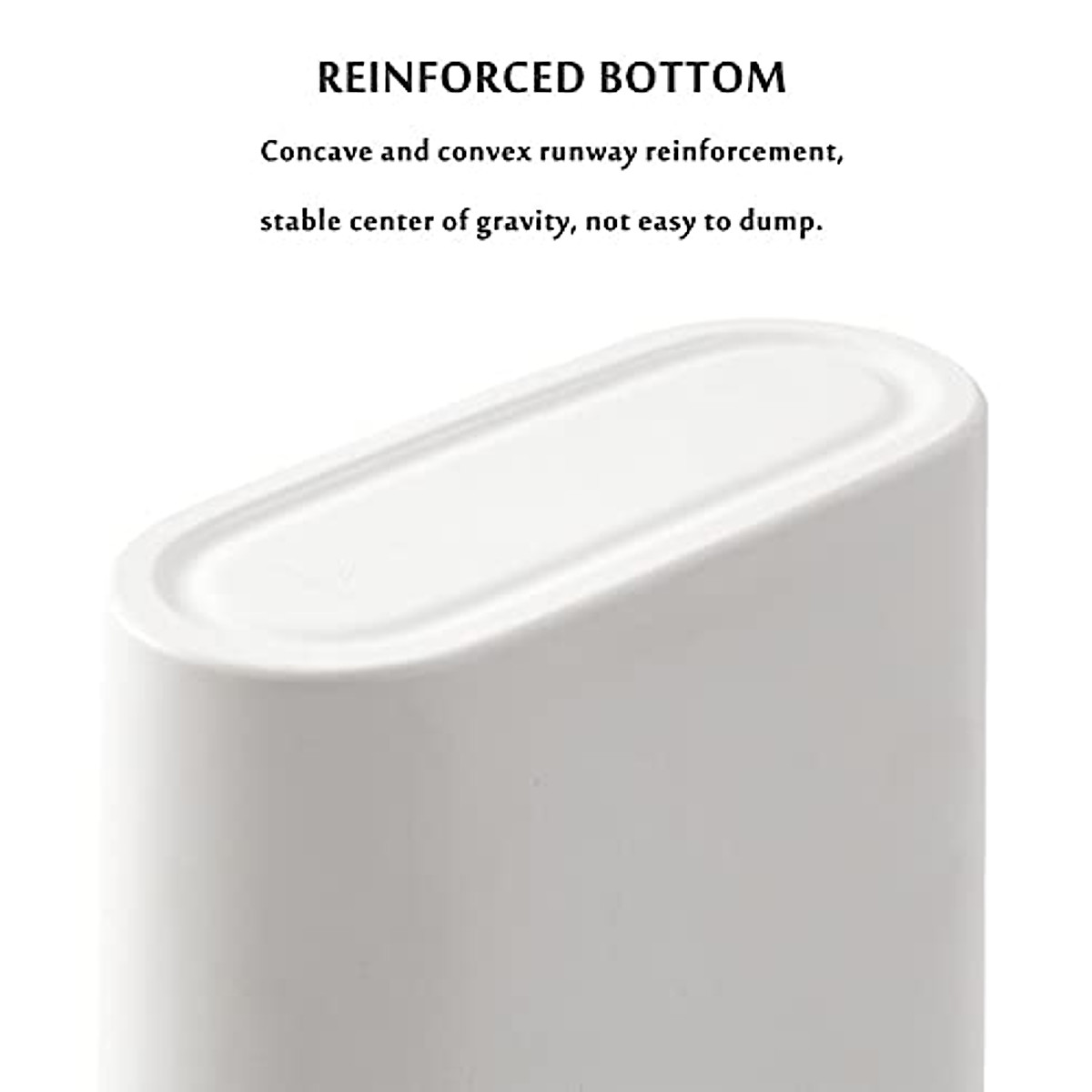 HPDEAR Plastic Wastebasket, Rectangular Slim Trash Can, Narrow Trash Bin, Garbage Can for Bedroom Bathroom Kitchen (Pink)