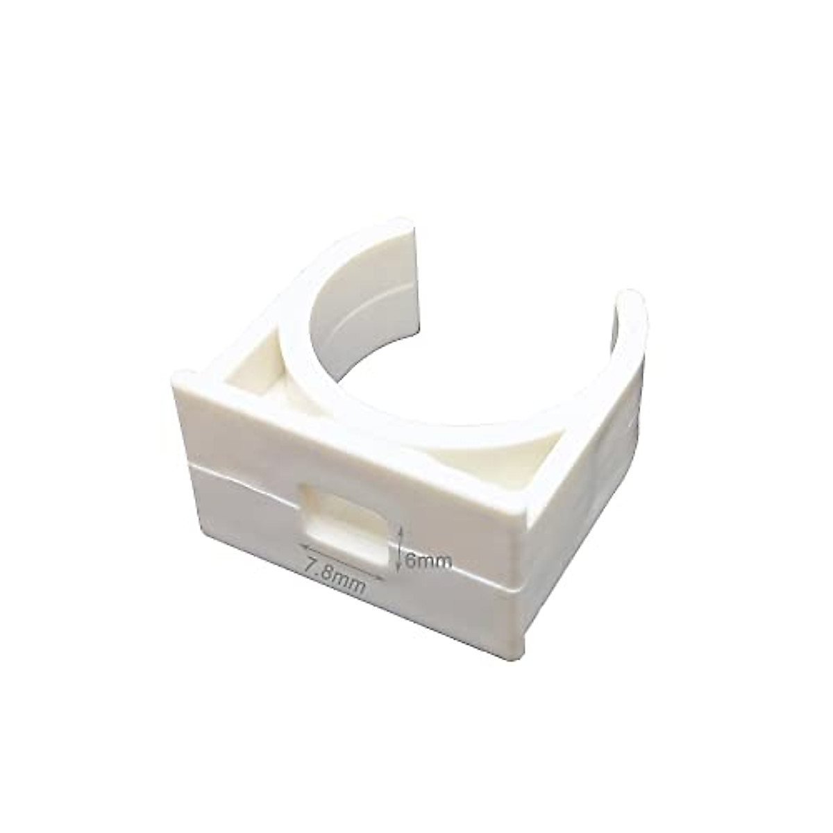 Haozheng PVC Water Pipe Clamps Clips for 25mm/0.98 Inch OD U-Hook TV Trays Tubing Hose Hanger Support Pex Tubing White 20pcs