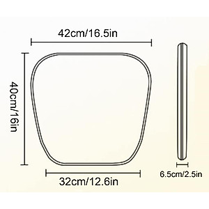 ZTGL Velvet Dining Chair Pads with Ties, Chair Pads for Dining Chairs, Non Slip Chair Pad Seat Cushion for Dinning Kitchen Patio Living Room, U-Shape, 16" x 16.5",Yellow,6 Count (Pack of 1)