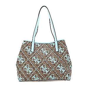 GUESS Bag, Latte Logo/Ice Blue