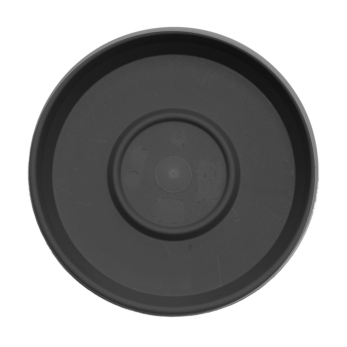 Bloem Terra Pot Round Drain Saucer: 24" - Black - Tray for 17-24", Matte Finish, Durable Resin, Ribbed Bottom, for Indoor and Outdoor Use, Gardening, Planter Not Included, 17.5"