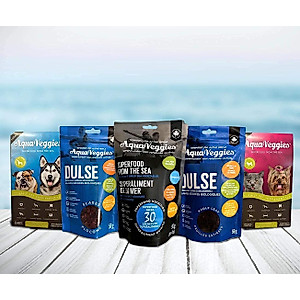 Aqua Veggies Organic Atlantic Dulse Flakes 4 Oz , Hand-Harvested, Sun-Dried Bay of Fundy, Excellent Source of Vitamins B6, B12, Iron, Iodine, Protein, Calcium and Fibre 4 Ounce