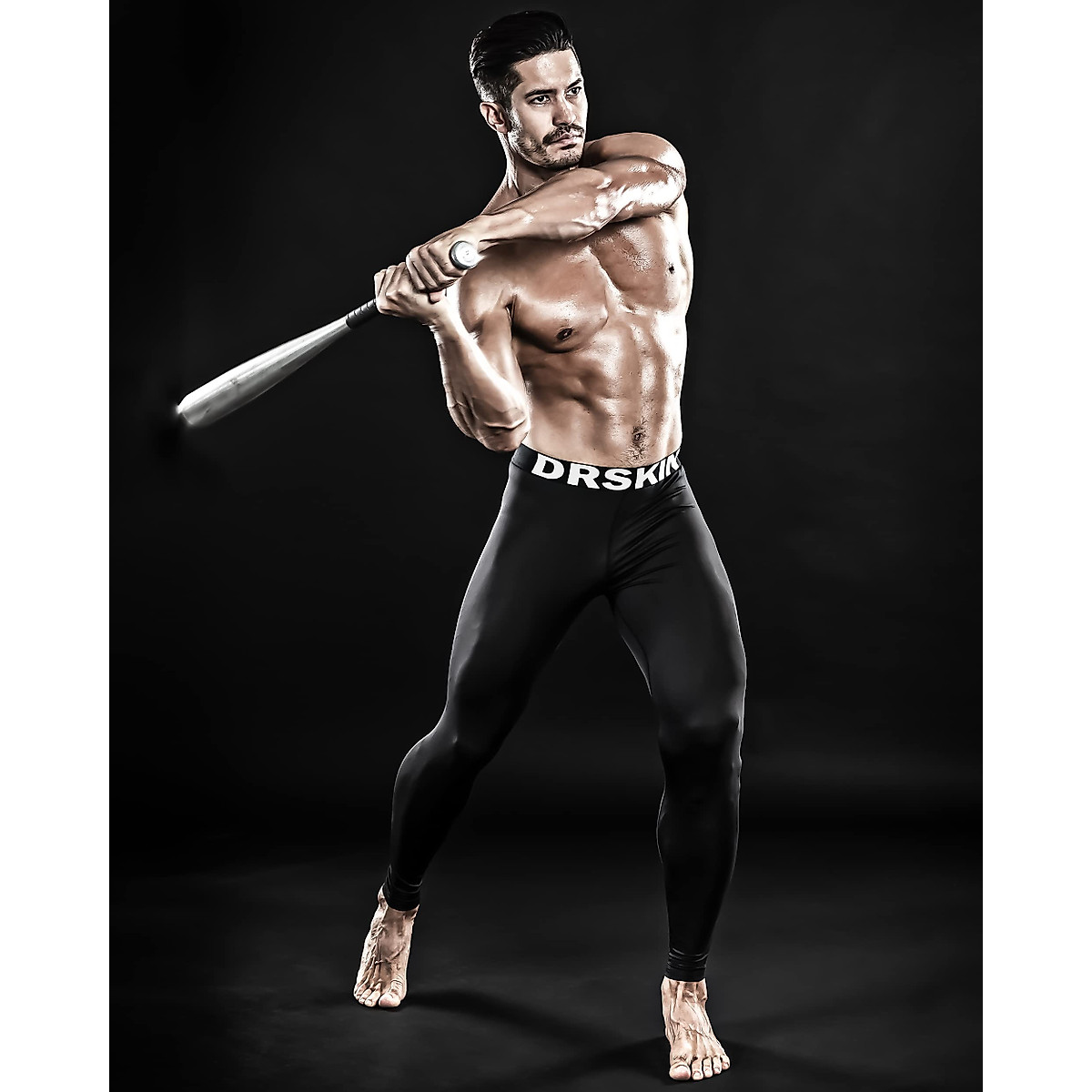 DRSKIN 3 Pack Men’s Compression Pants Tights Leggings Sports Baselayer Running Athletic Workout Active (Classic (B01 2P+MBB02 1P), M)