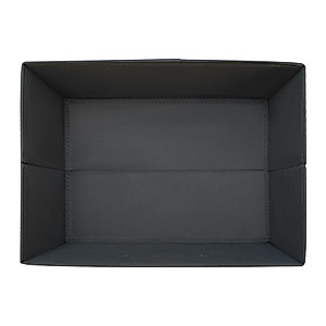 16L Nonwoven Storage Box Drawer Fabric Storage Box Square Lidless Clothes Storage Sundries Organizer-Grey