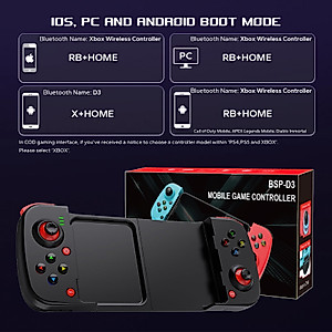 Megadream Mobile Game Controller Gamepad for iPhone iOS Android PC: Works with iPhone 16/15/14/13/12/11, iPad, Samsung Galaxy, TCL, Tablet, Call of Duty, Minecraft - Directly Play (Green)