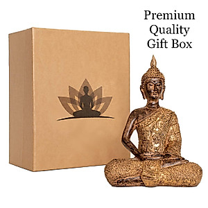 Arisen Meditation Buddha Statue 8" in Premium Gift Box