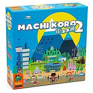 Pandasaurus Games Machi Koro 2 Board Game | City Building Strategy Board Game | Fast-Paced Dice Rolling Game for Adults and Kids | Ages 10+ | 2-5 Players | Average Playtime 45 Minutes | Made