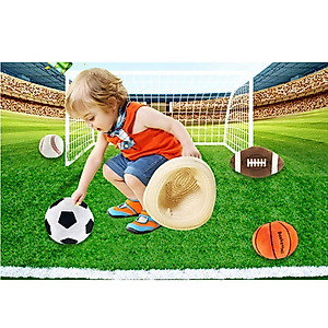 XIZHI 11 inch Football Plush Pillow Fluffy Stuffed Throw Pillows Football Sports Ball Pillow Soft Durable Sports Toy Sofa Room Decoration