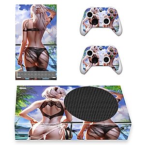 Vanknight XB Series S Slim Console Controllers Skin Decals Anime Vinyl Stickers Wrap for XB Series S Console Anime Girl