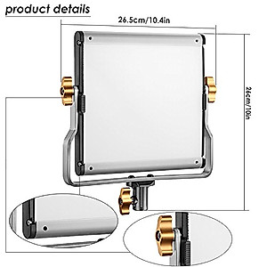 Neewer 2 Packs Dimmable Bi-Color 480 LED Video Light and Stand Lighting Kit Includes: 3200-5600K CRI 96+ LED Panel with U Bracket, 75 inches Light Stand for YouTube Studio Photography, Video Shooting