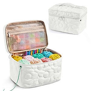 MYBAGZING Cute Crochet Bag Organizer - Yarn Storage Organizer - Yarn Bag for Crocheting - Yarn Storage - Yarn Holder for Crochet Accessories and Supplies, Crochet Hooks, Crochet Gifts