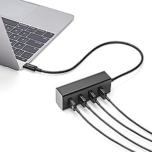 Amazon Basics USB 3.1 Type-C to 4 Ports USB Adapter Hub, Black