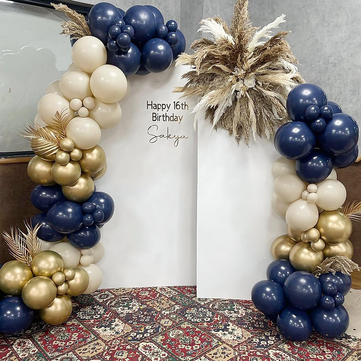 Navy Blue Balloons Arch Kit Include the Plastic Strip-129pcs Different Sizes 18, 12,10,5inches Navy Blue Balloons Garland for Graduation Baby Shower Wedding Holiday Balloon Birthday Party Decoration…