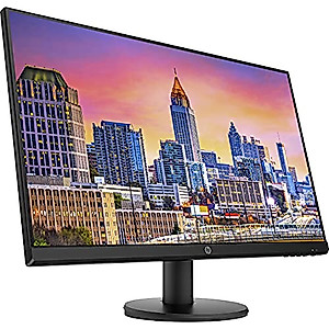 HP P27v G4 27 Inch IPS FHD 1920x1080 Monitor Bundle with HDMI, Low Blue Light, Mini Bluetooth Speaker for Professional Sound, Built-in Mic and Remote Shutter for Photos