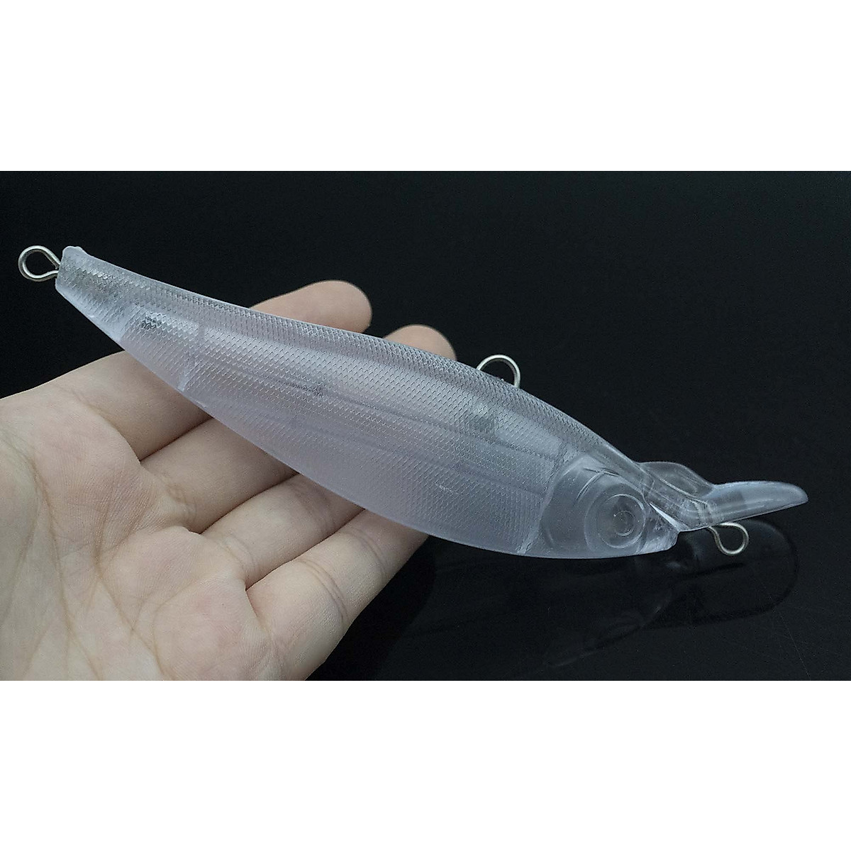 5PCS Unpainted Fishing Lure Blanks 28.97g 14.7cm with 10mm Free Fishing Eye Crankbait Baits Simulation Blank Body Clear Hard Baits Trout Salmon Minnow Lure Popper Lures Topwater Freshwater 8025