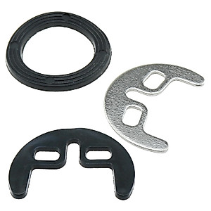 LUORNG 1 Set Tap Fixing Tool Stainless Steel Horseshoe Two Holes Locking Nut Bolt Fixing Kit with Spanner Bracket Kit Kitchen Repair Kit for Tap and Sink